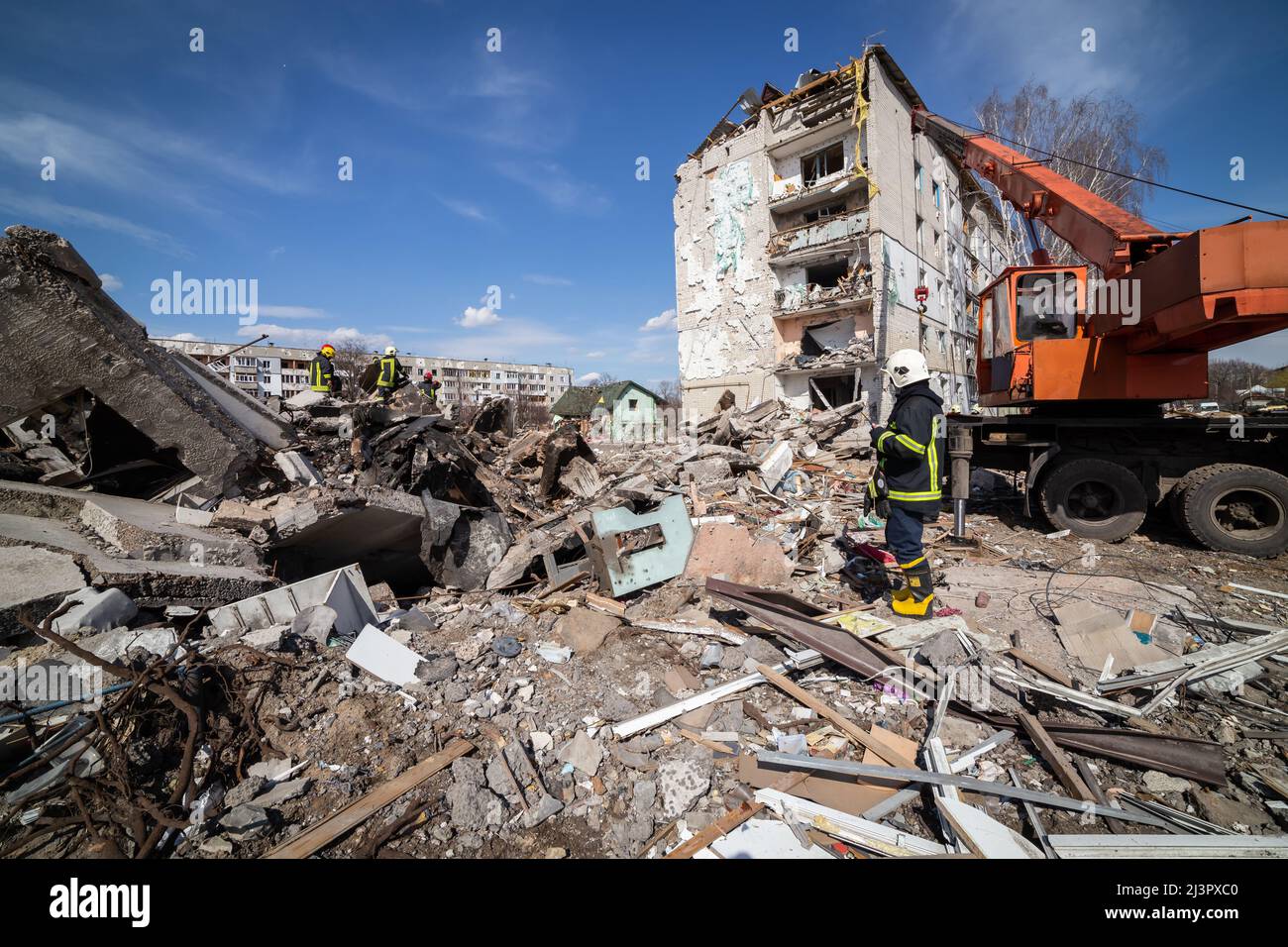 bucha massacre and identification of dead bodies Stock Photo - Alamy