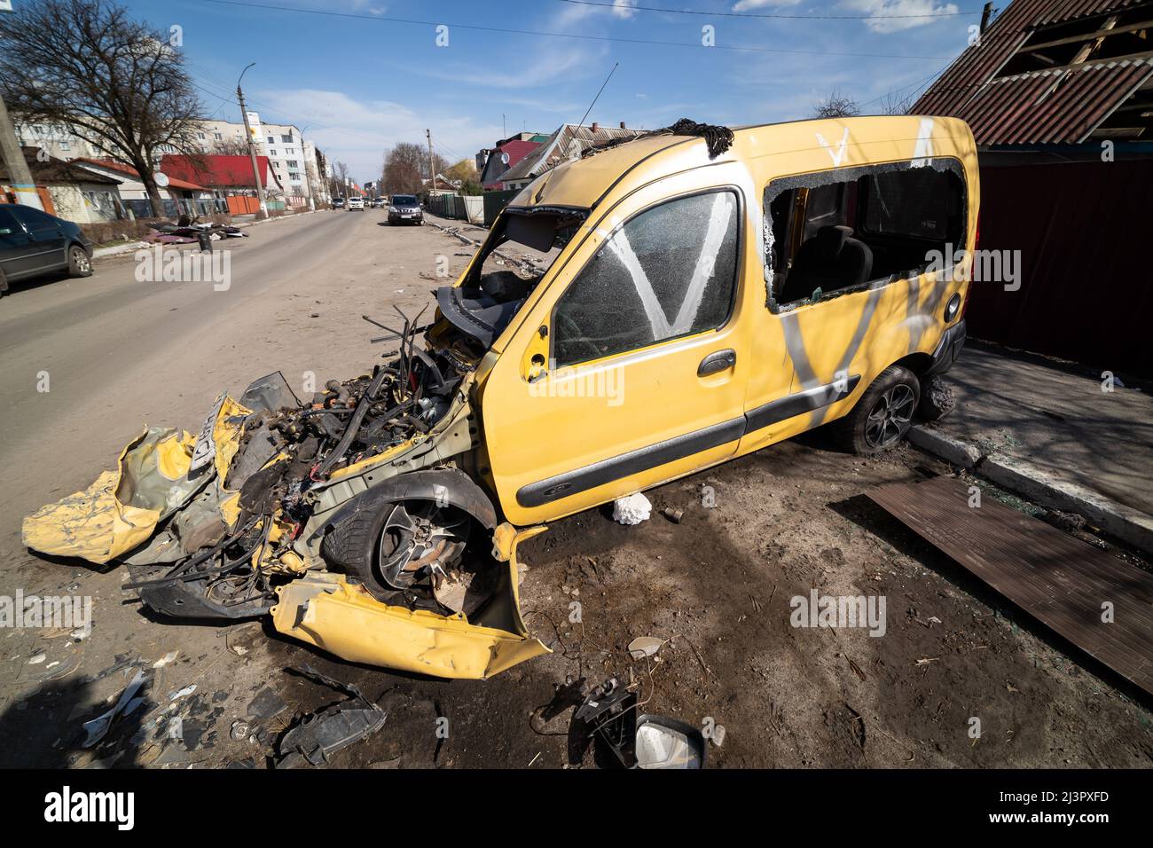 bucha massacre and identification of dead bodies Stock Photo - Alamy