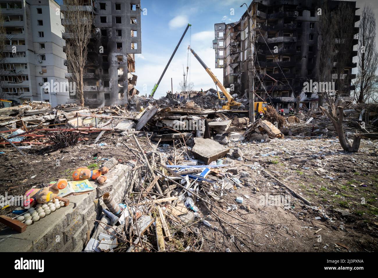 bucha massacre and identification of dead bodies Stock Photo - Alamy