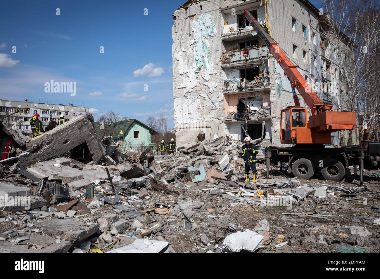 bucha massacre and identification of dead bodies Stock Photo - Alamy