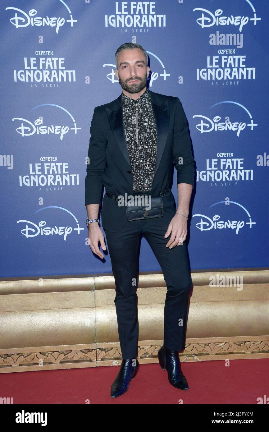 Luca Pontillo attends the red carpet of the Disney series Le fate ...