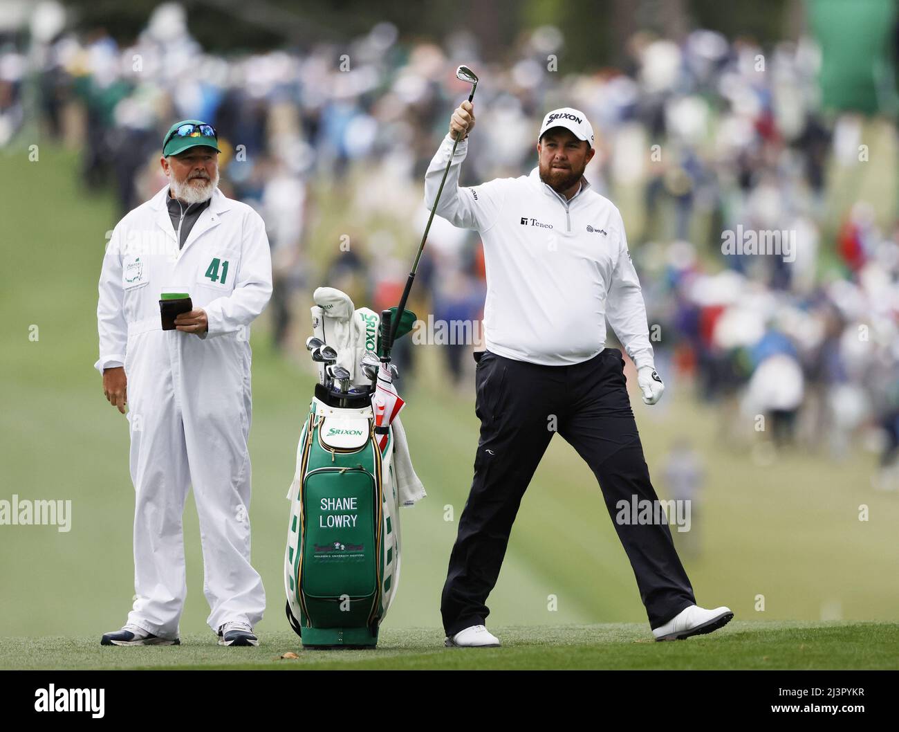 Augusta, United States. 09th Apr, 2022. Shane Lowry of Ireland and his ...