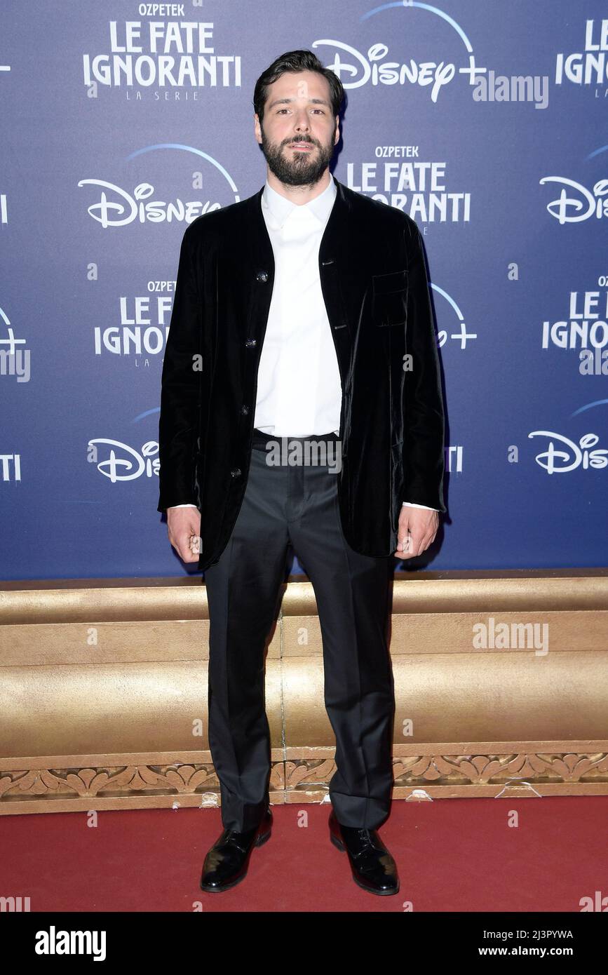 Rome, Italy. 08th Apr, 2022. Filippo Scicchitano attends the red carpet ...