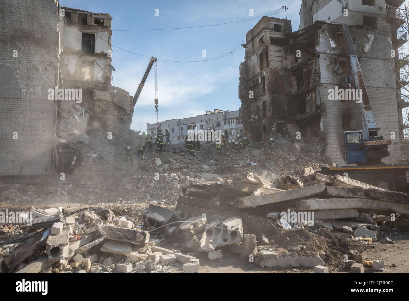The streets of Borodyanka, which were almost leveled. The Russian army ...