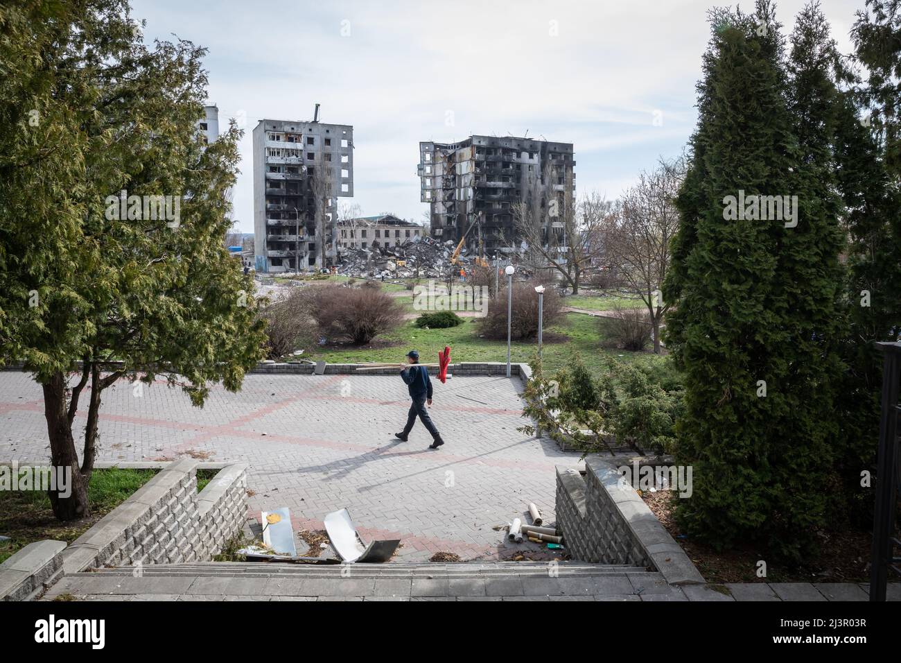 bucha massacre and identification of dead bodies Stock Photo - Alamy
