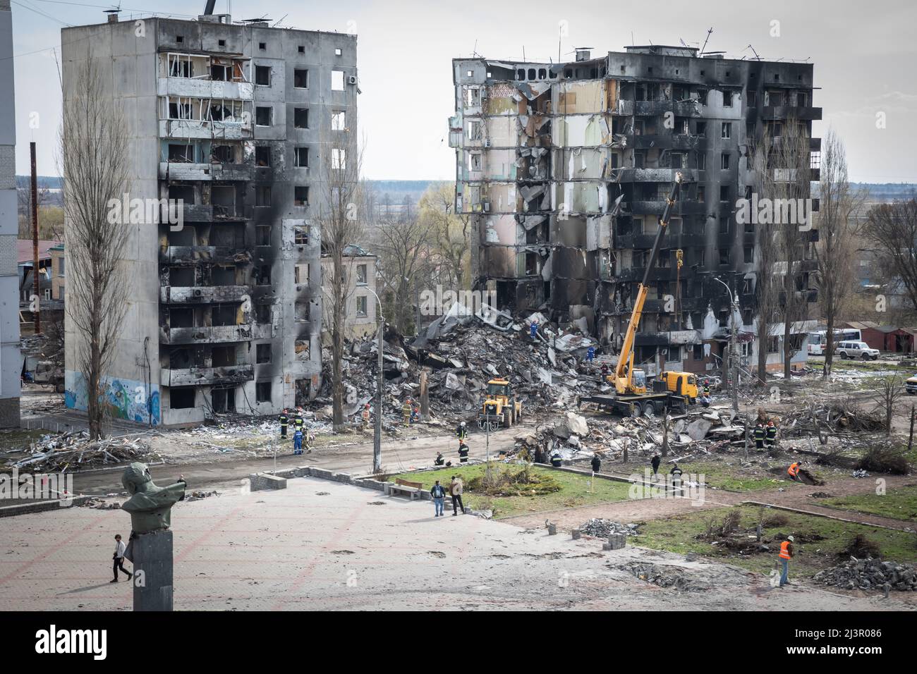 bucha massacre and identification of dead bodies Stock Photo - Alamy