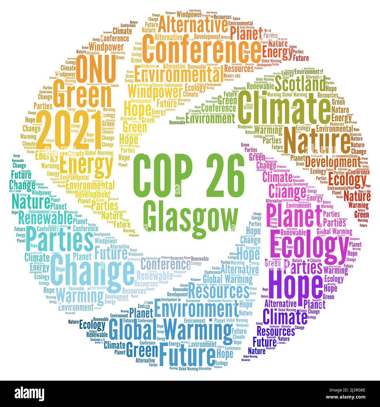 COP 26 in Glasgow, Scotland word cloud Stock Photo - Alamy