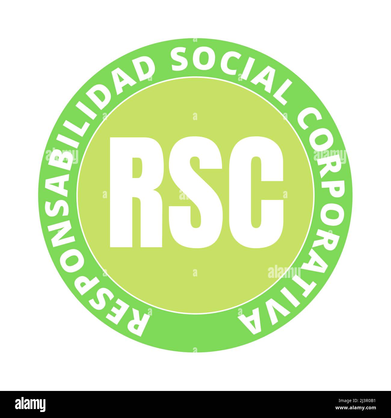 Corporate social responsibility symbol icon called RSC responsabilidad ...