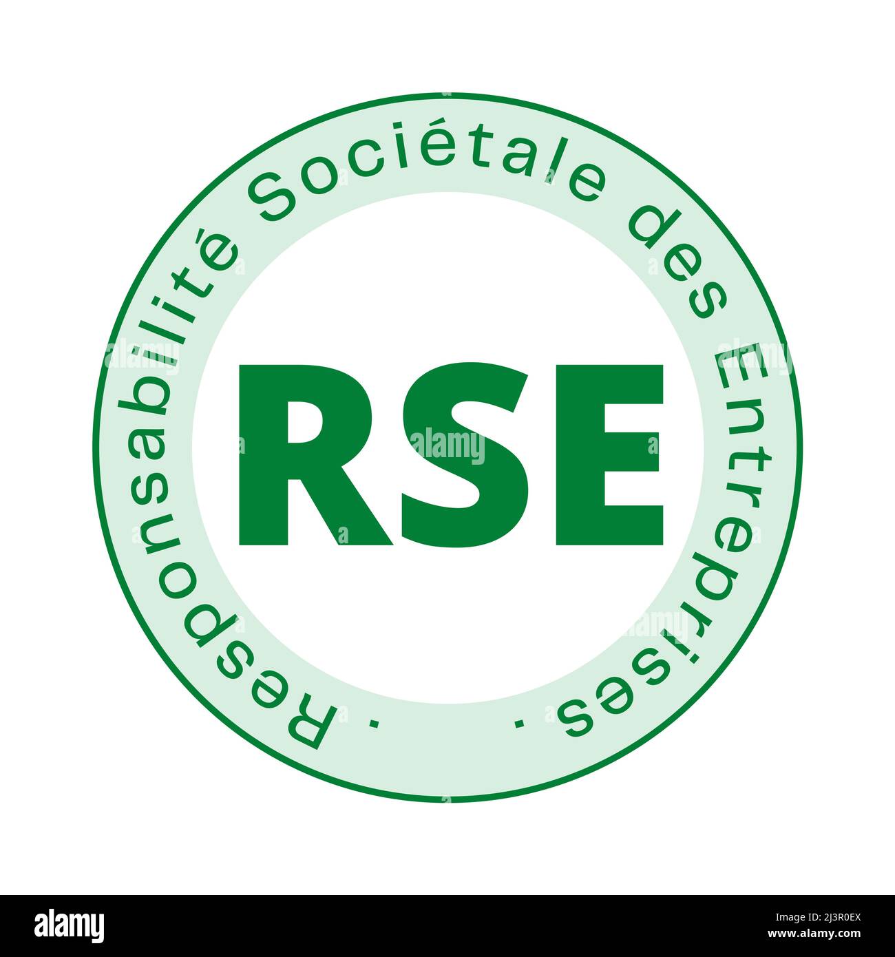 Corporate social responsibility symbol icon called RSE responsabilite ...
