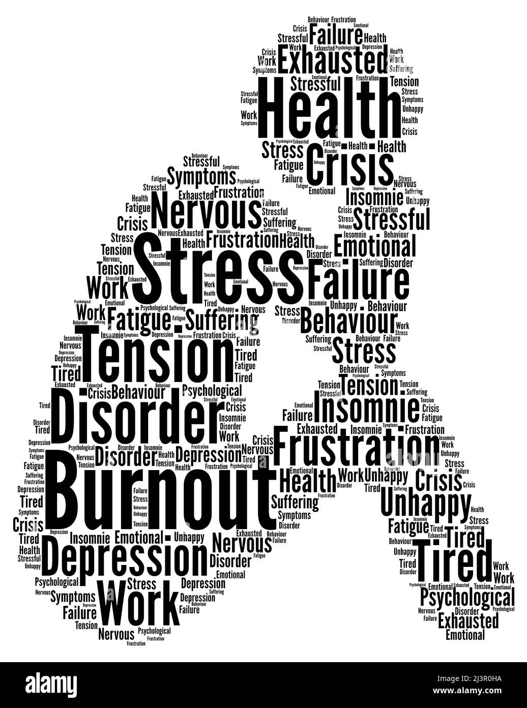 Stress burnout anxiety woman Cut Out Stock Images & Pictures - Alamy