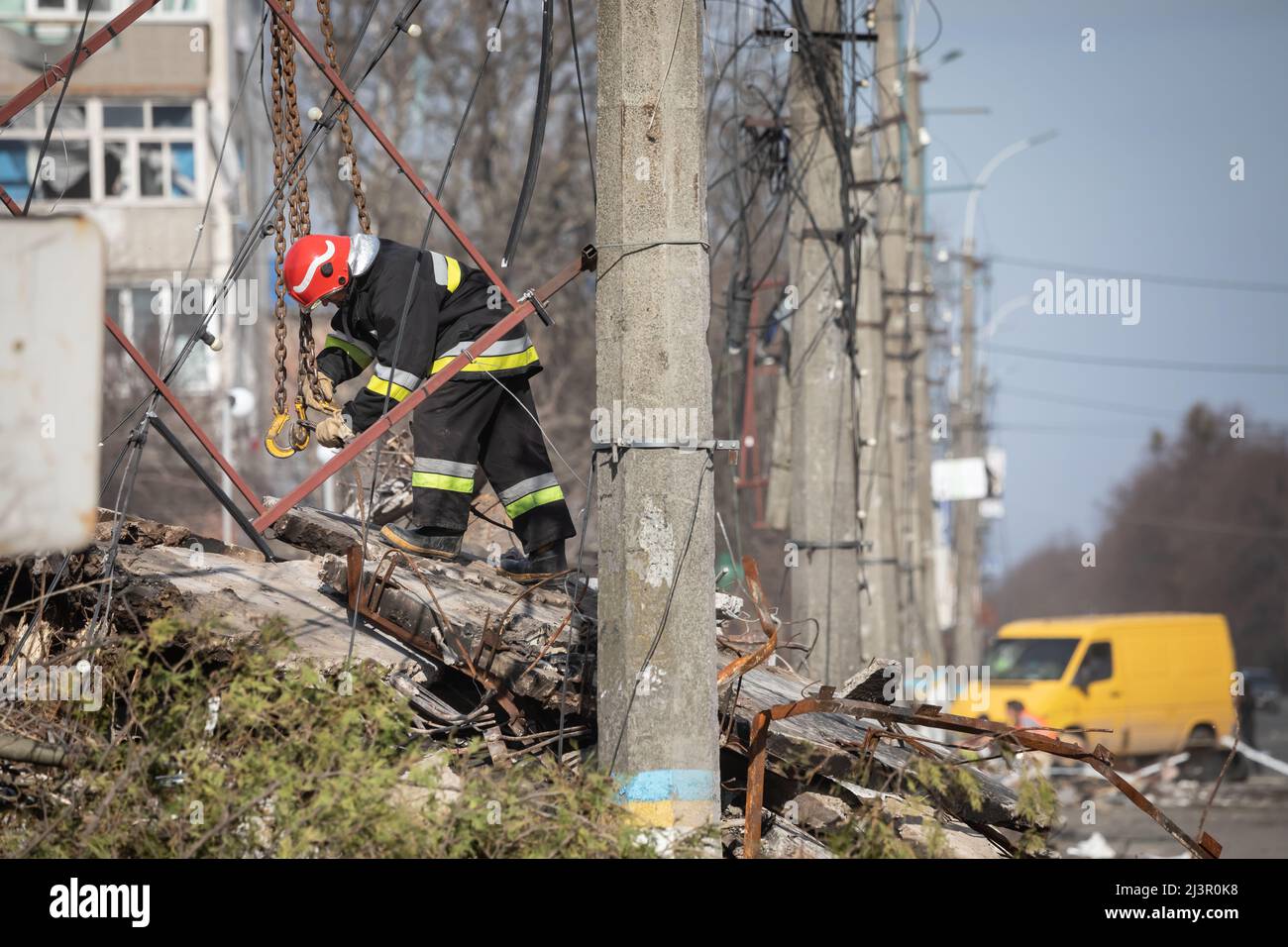 bucha massacre and identification of dead bodies Stock Photo - Alamy
