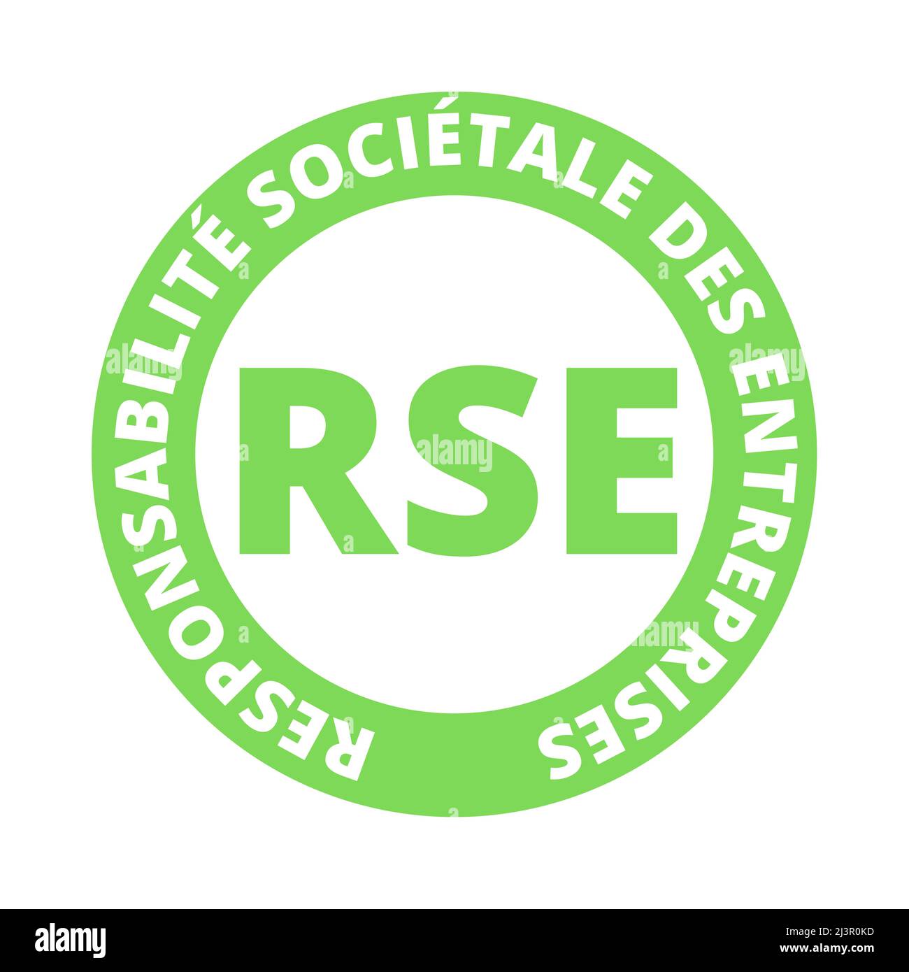 Corporate social responsibility symbol icon called RSE responsabilite ...
