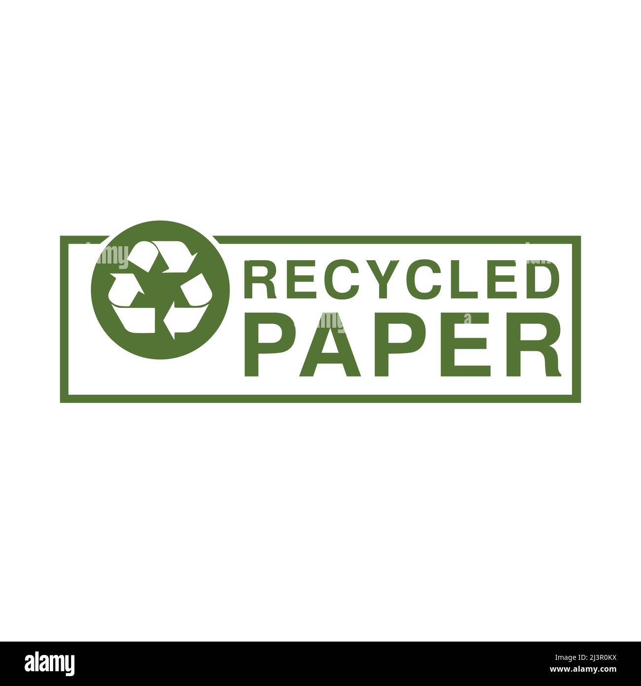 Recycled paper symbol icon illustration Stock Photo - Alamy