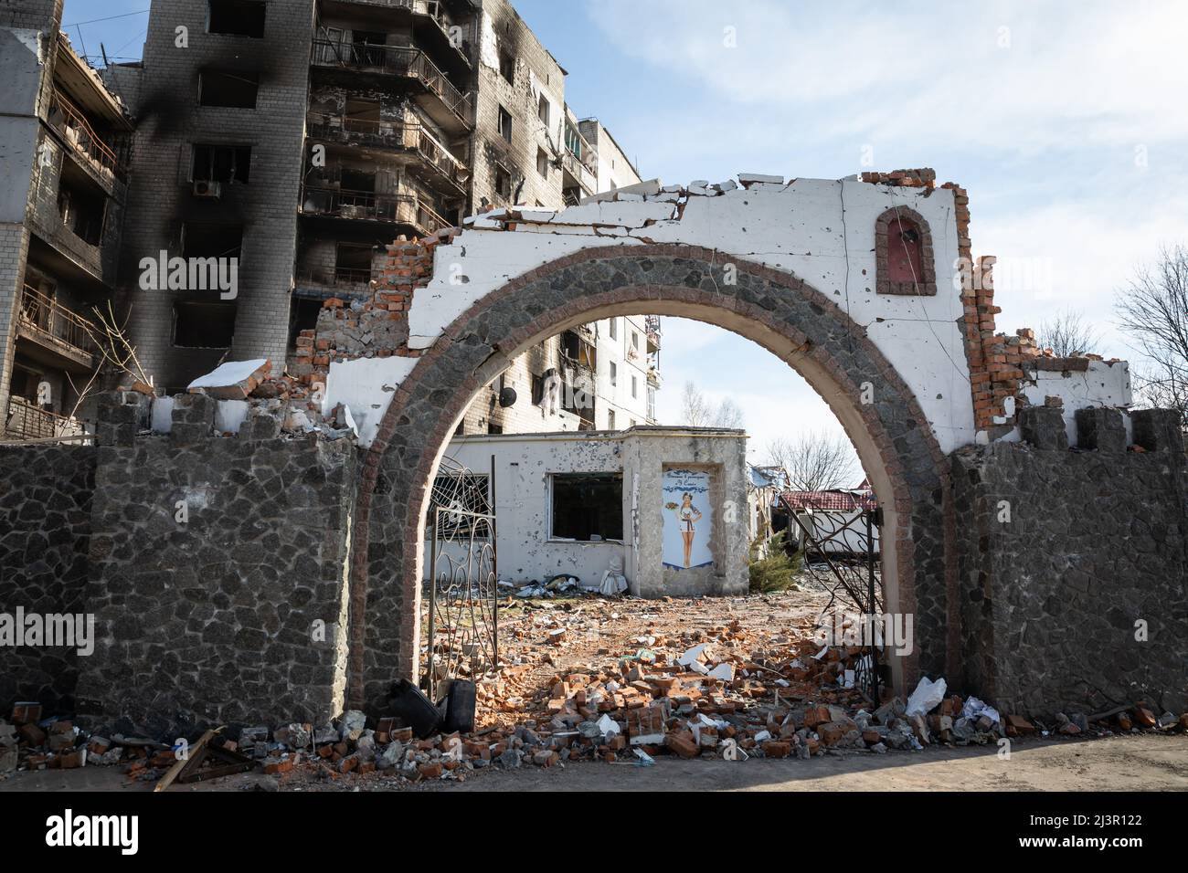 bucha massacre and identification of dead bodies Stock Photo - Alamy