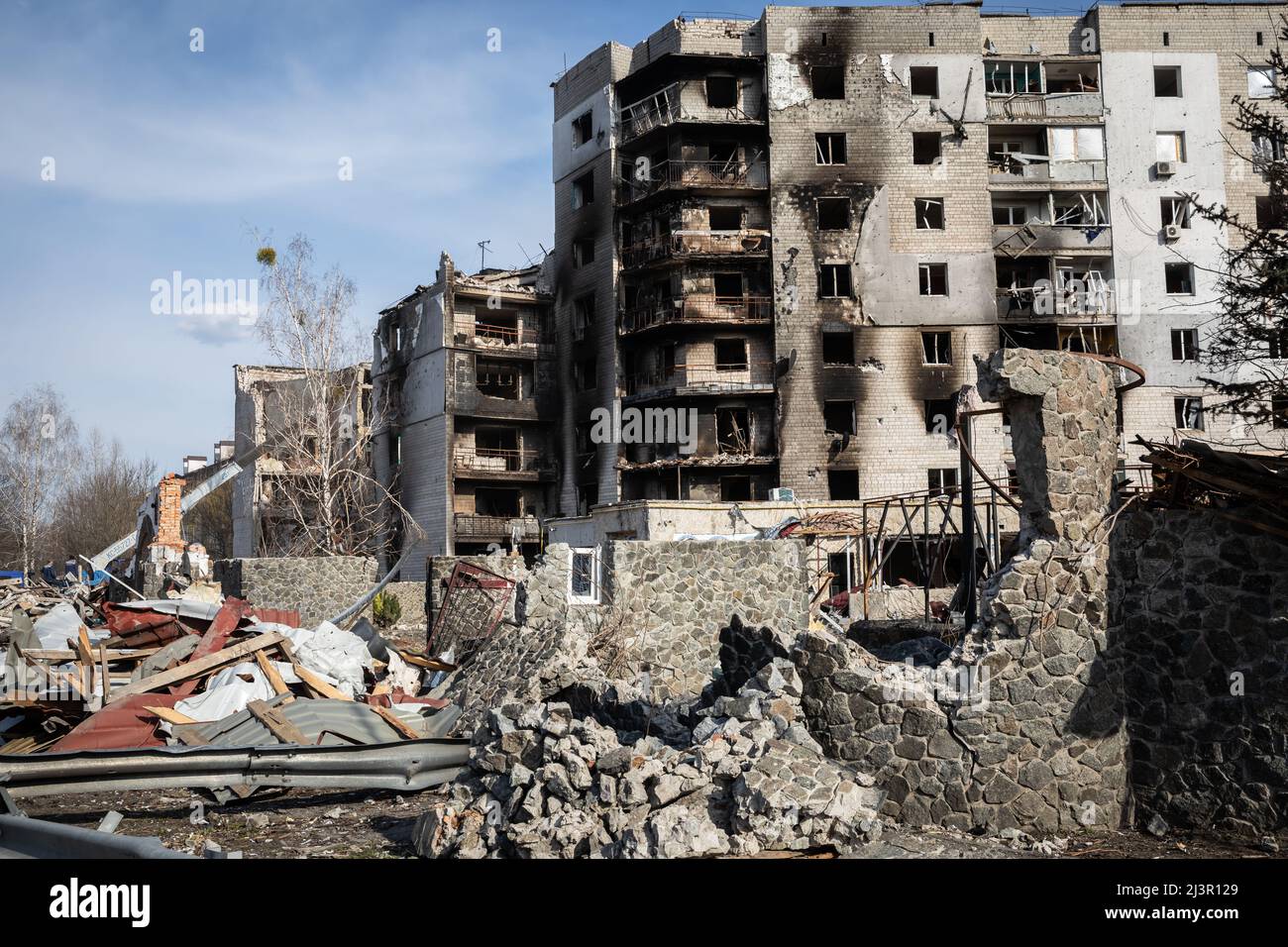 bucha massacre and identification of dead bodies Stock Photo - Alamy