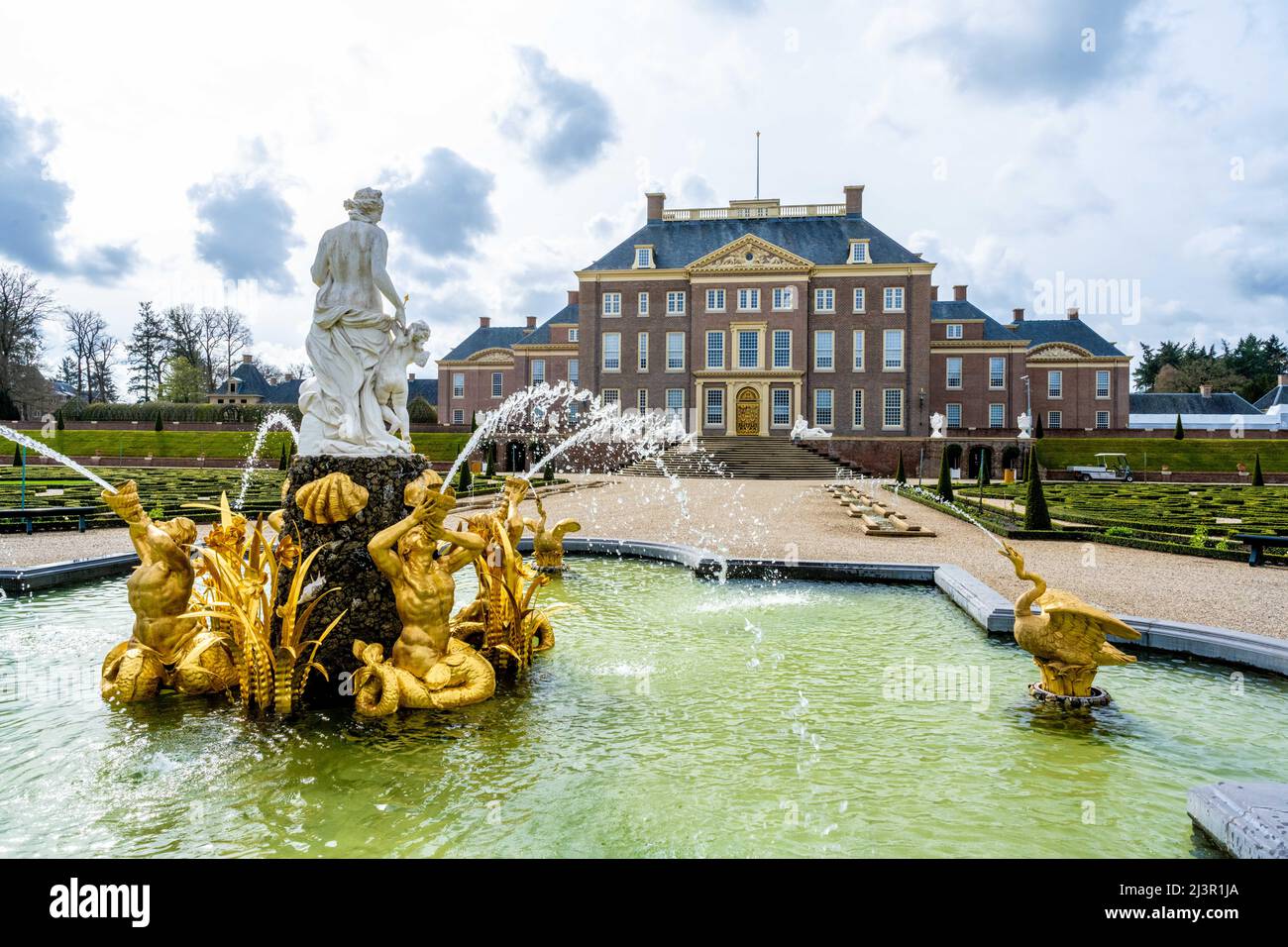 The renovated royal palace Het Loo in Apeldoorn, the Netherlands. The ...