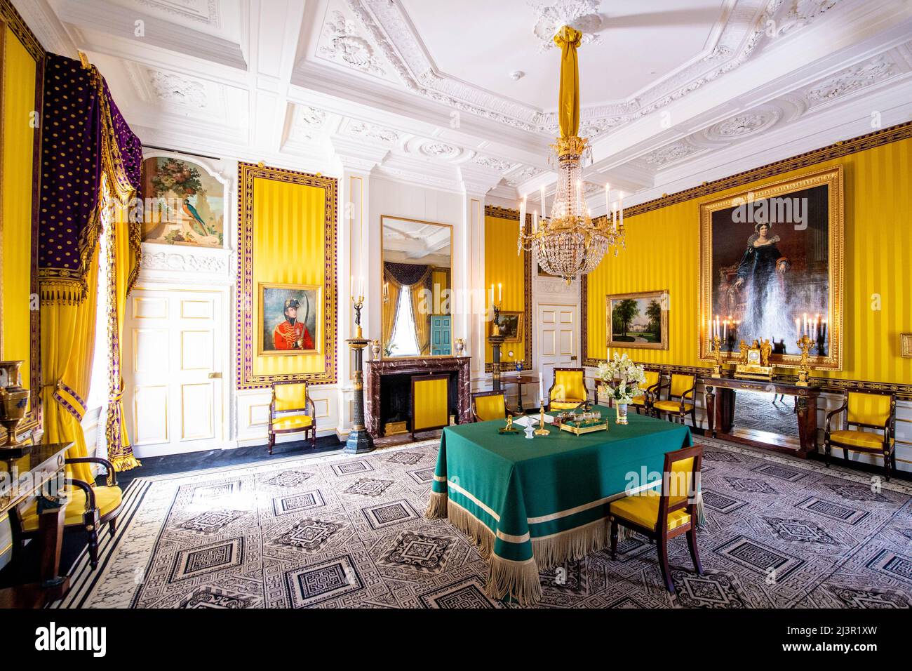 The renovated royal palace Het Loo in Apeldoorn, the Netherlands. The ...