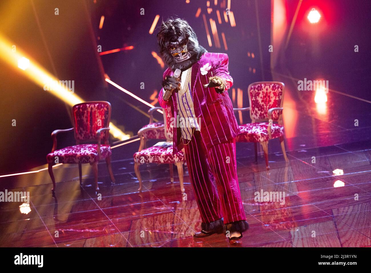 Cologne, Germany. 09th Apr, 2022. The character "The Gorilla" is on ...
