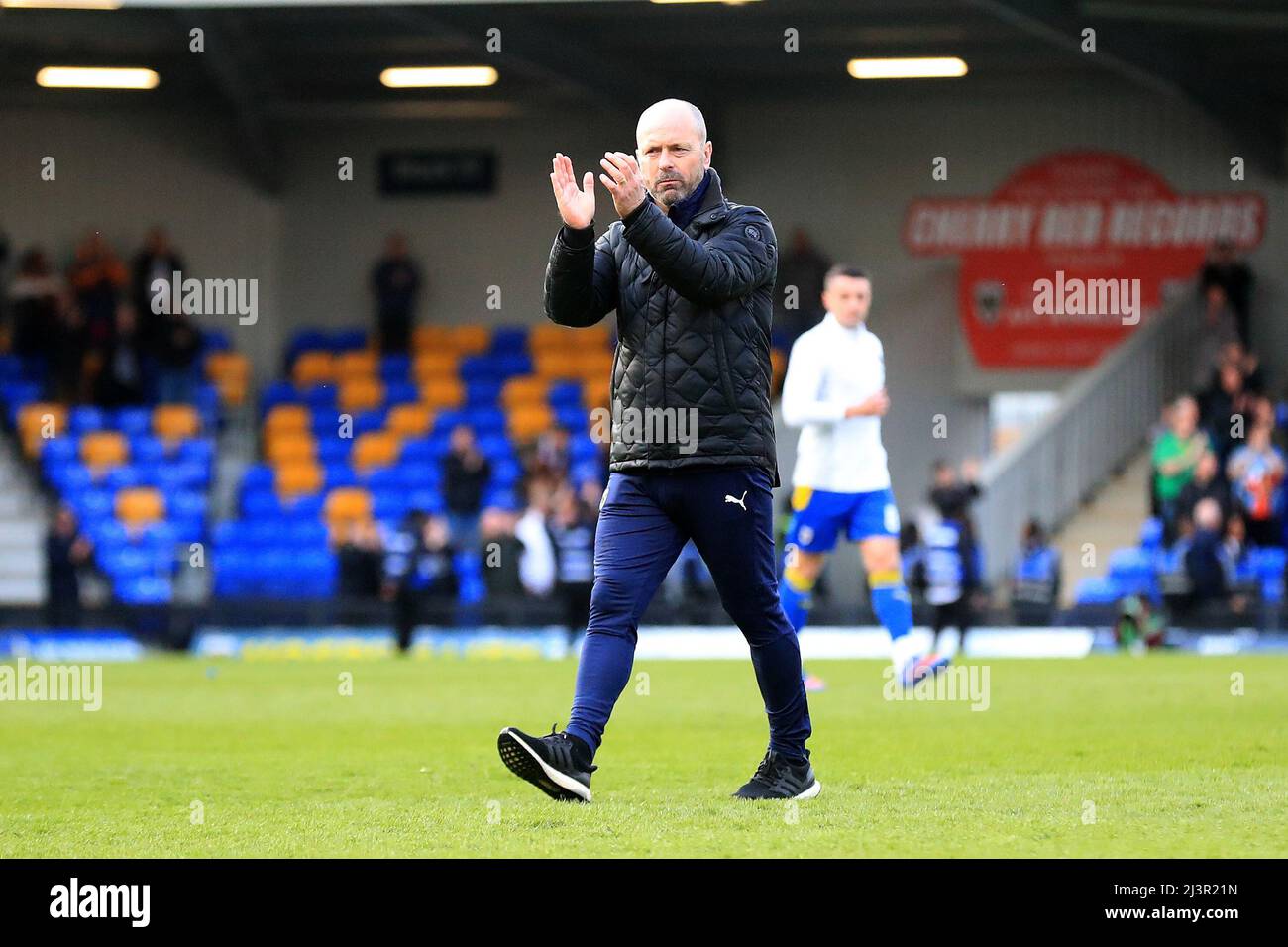 Kingston, UK. 09th Apr, 2022. AFC Wimbledon manager, Mark Bowen ...