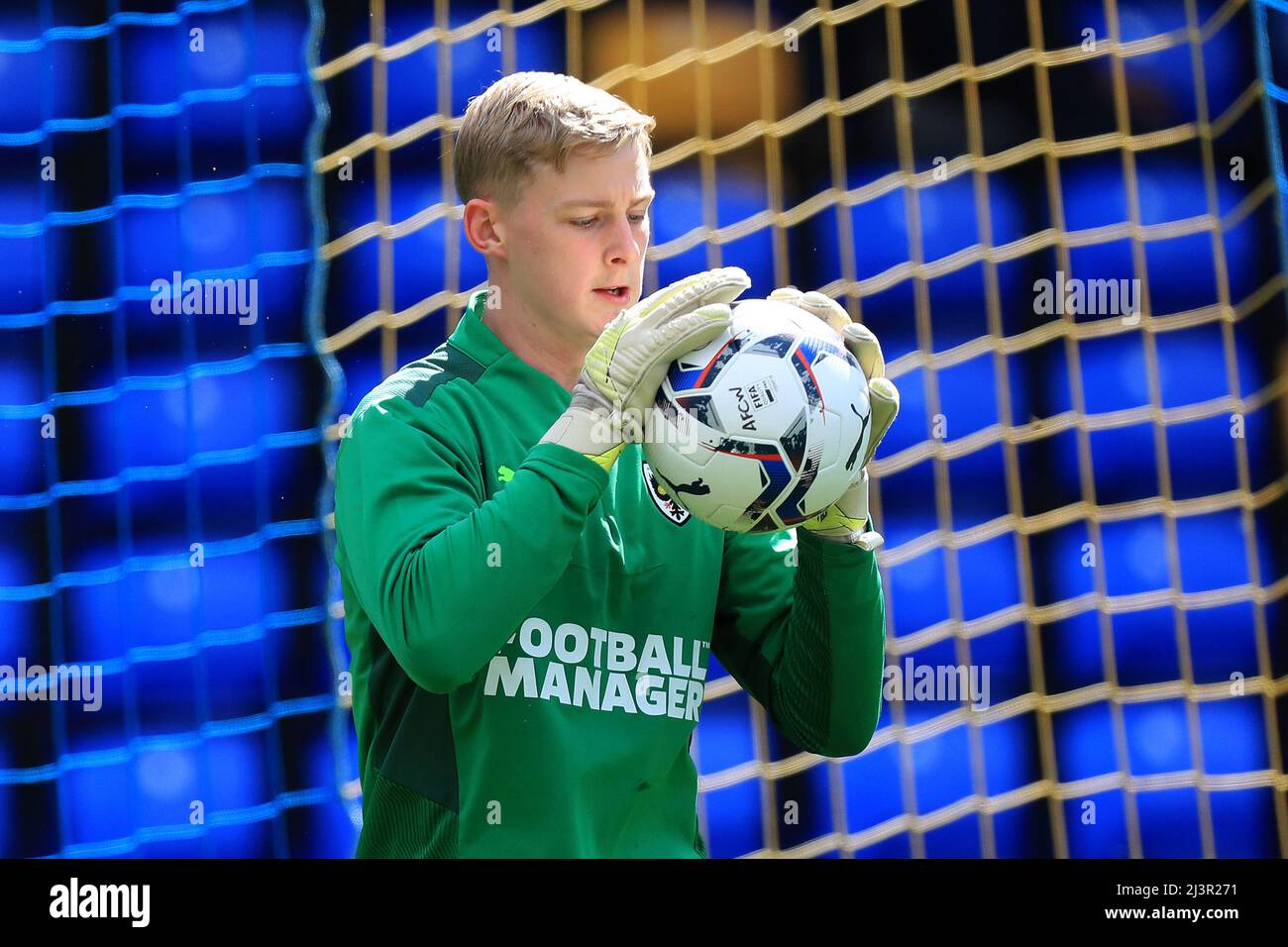 Kingston, UK. 09th Apr, 2022. Nathan Broome #51 of AFC Wimbledon ...