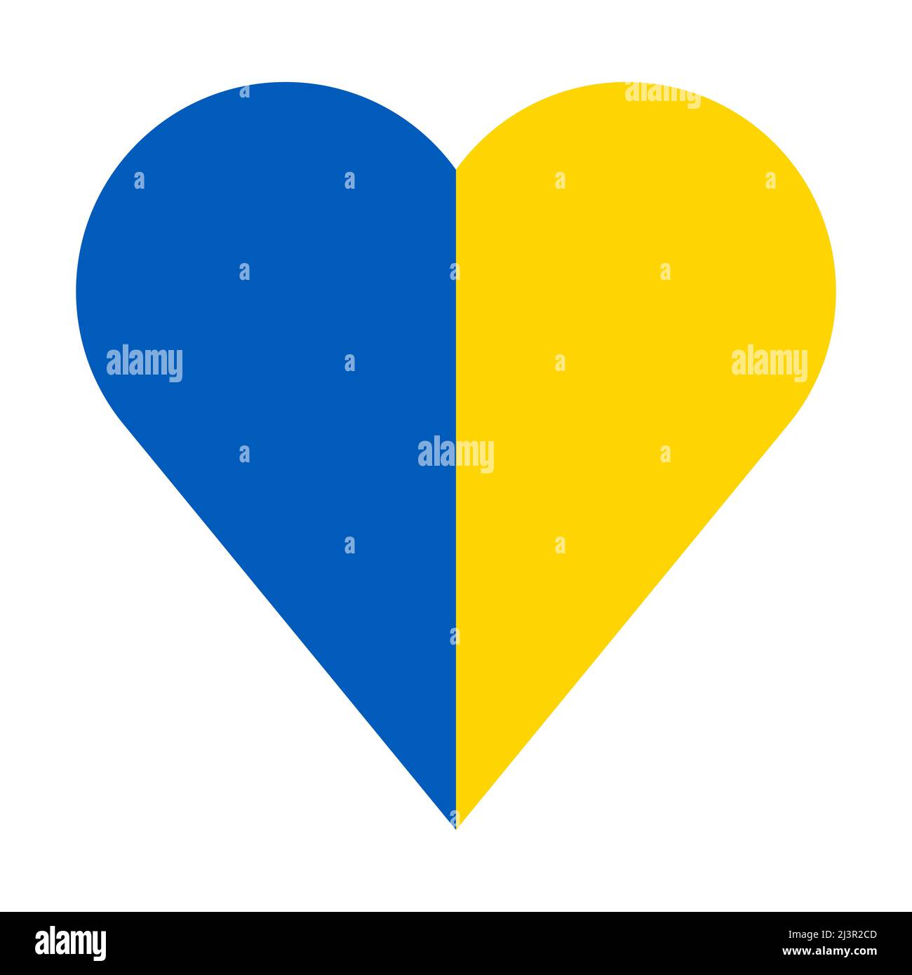 Ukrainian flag heart symbol icon Stock Photo - Alamy