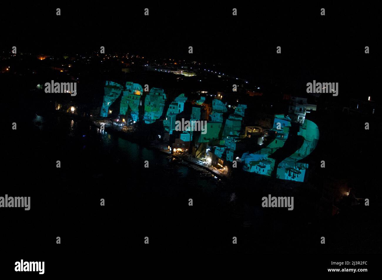 Procida, Italy. 09th Apr, 2022. The village of Marina Corricella, an identity postcard of the ...