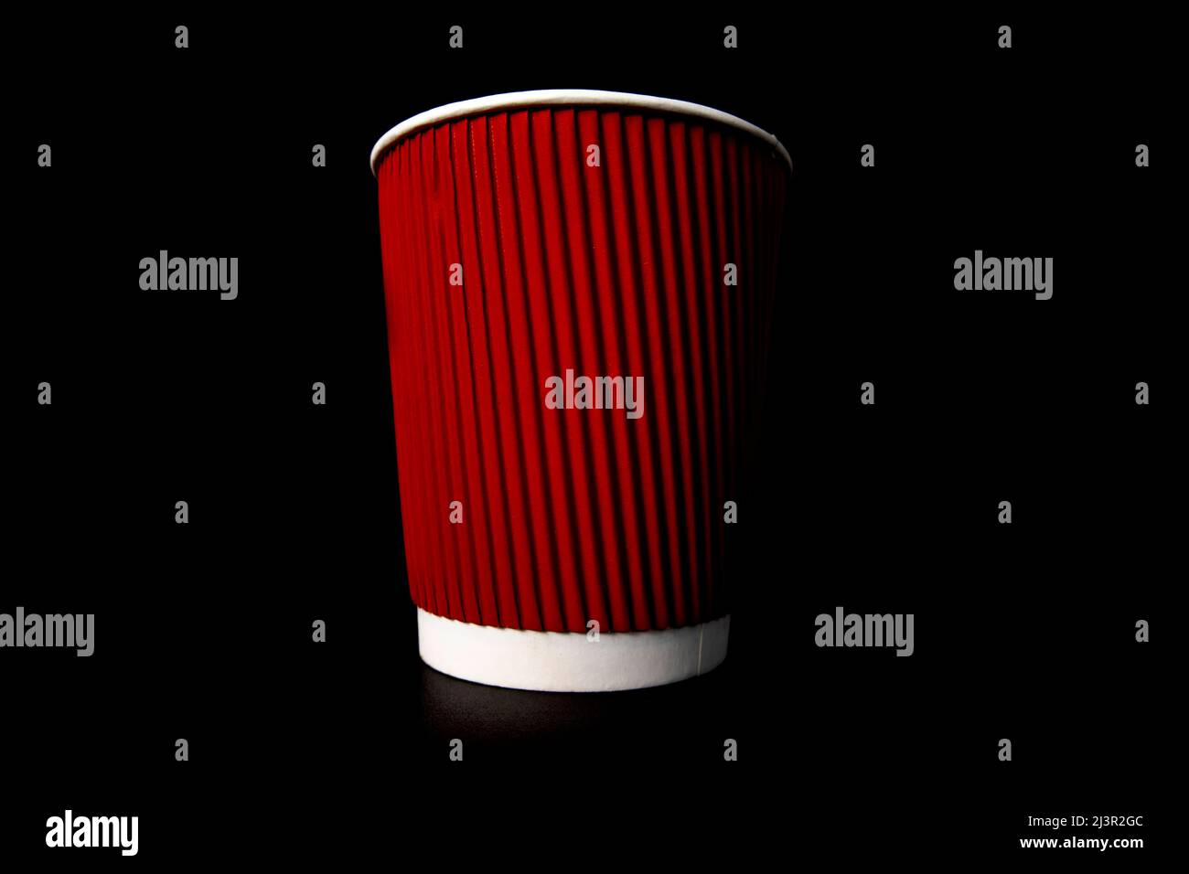 Empty coffee cup on red table hi-res stock photography and images - Alamy