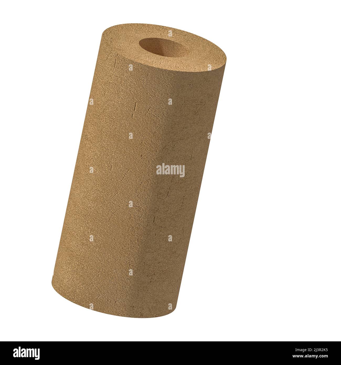 cardboard roll isolated on white background 3d illustration Stock Photo ...