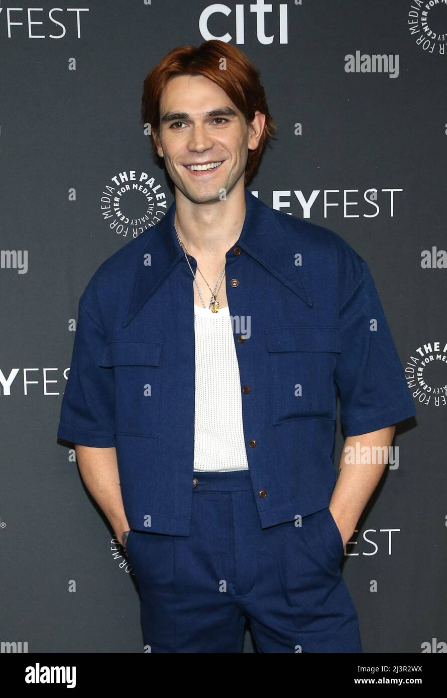 Hollywood, Ca. 9th Apr, 2022. K.J. Apa at the Riverdale red carpet ...