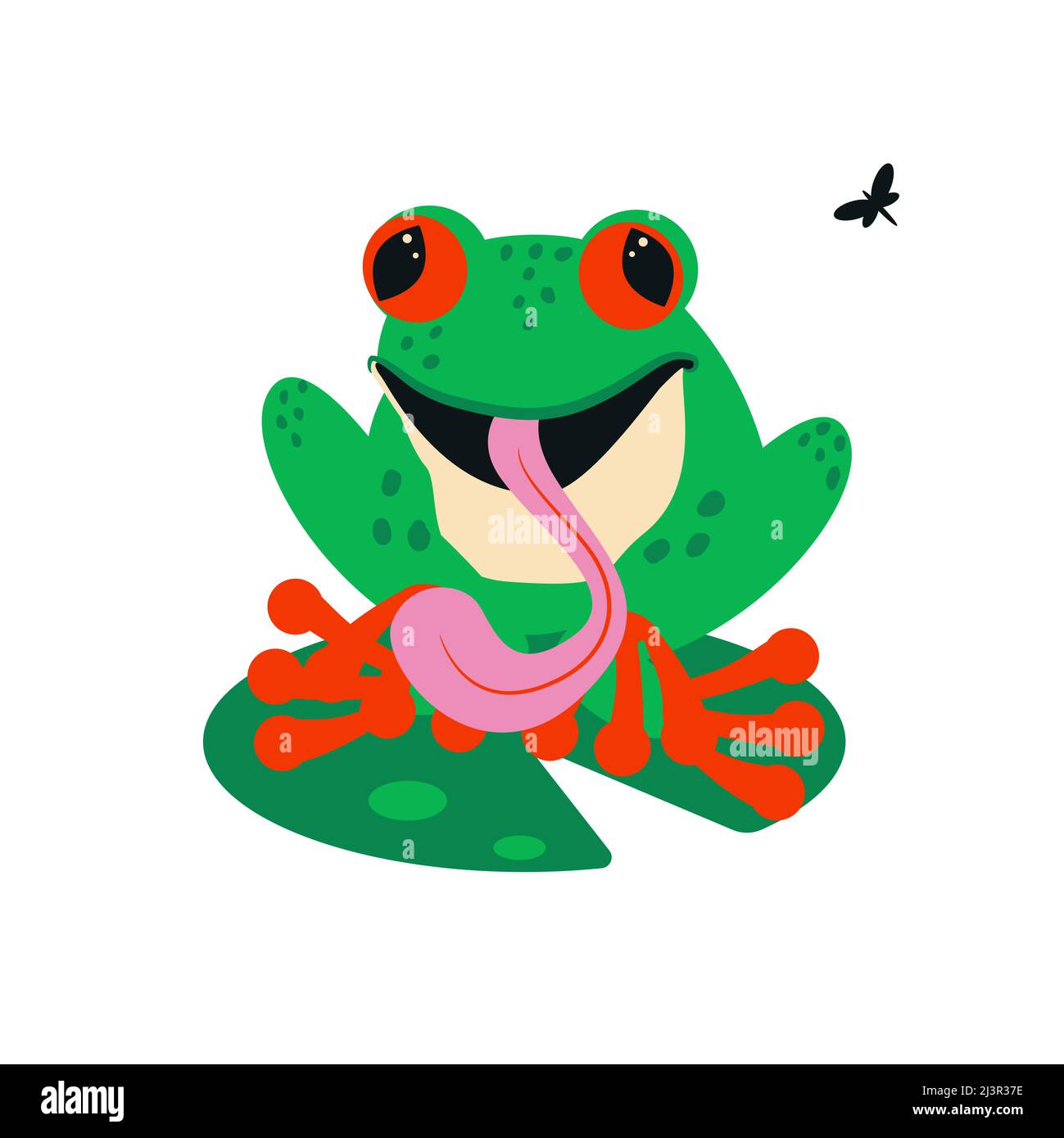 Frog With Tongue Out Drawing Easy