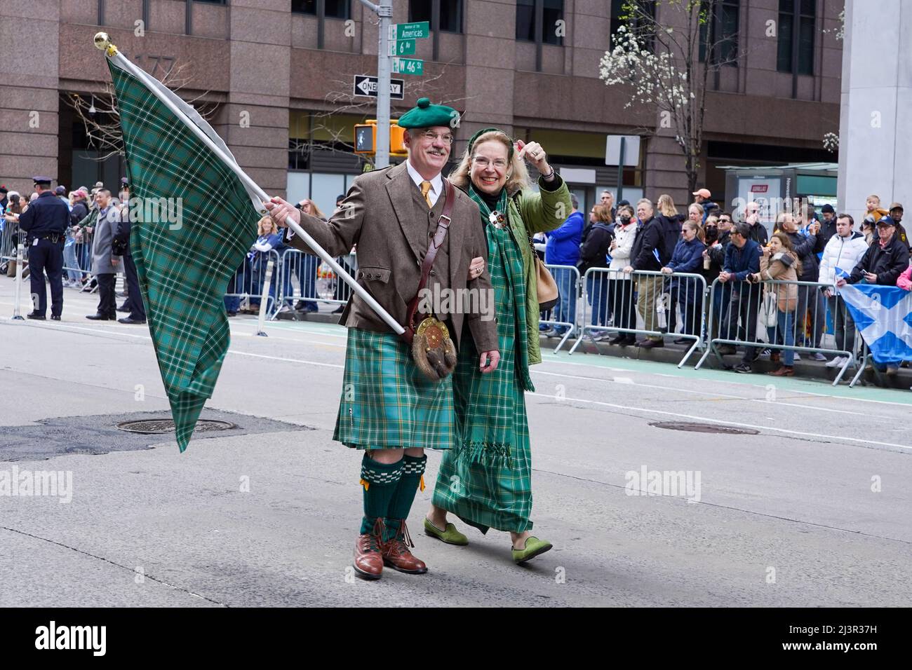 New York, USA. 9th Apr 2022. 2022 Tartan Day Parade held along 6th ...