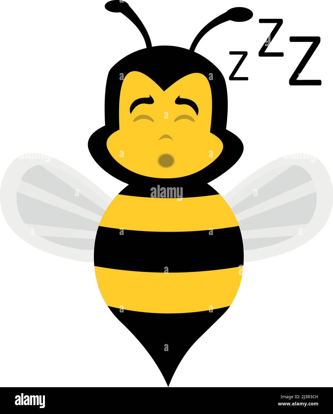 Vector illustration of a cartoon bee sleeping Stock Vector Image & Art ...