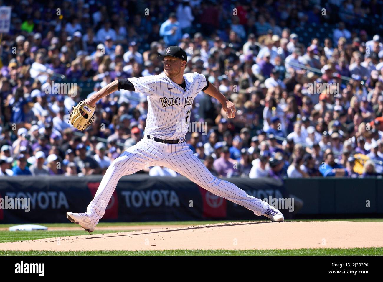 April 8 2022: Los Angele pitcher Kyle Freeman (21) throws a pitch ...