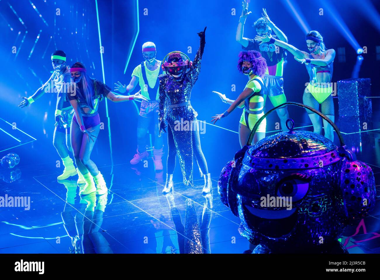 Cologne, Germany. 09th Apr, 2022. The character "The Disco Ball" is on ...