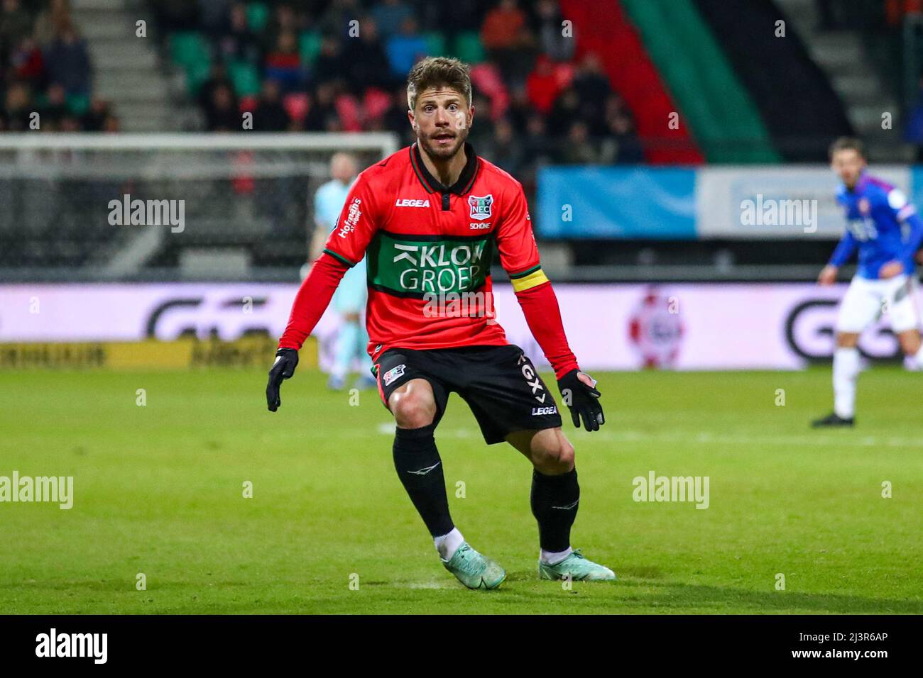 NIJMEGEN, NETHERLANDS - APRIL 9: Lasse Schone of NEC Nijmegen during ...
