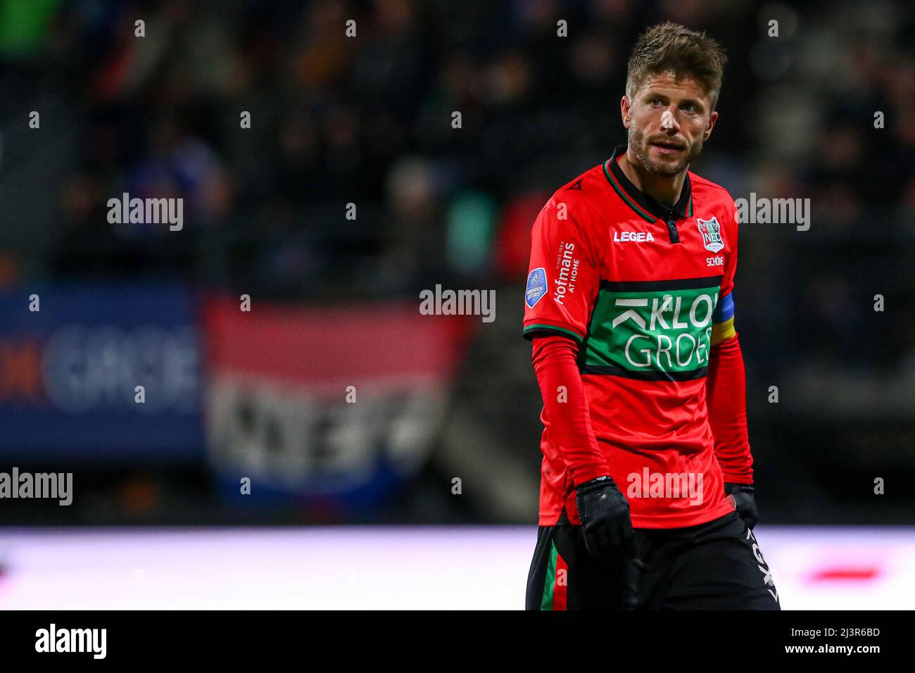NIJMEGEN, NETHERLANDS - APRIL 9: Lasse Schone of NEC Nijmegen during ...