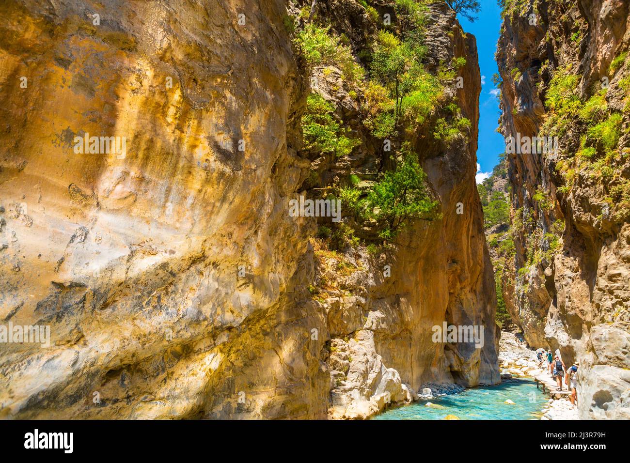 National Park Samaria Gorge, hiking trail. Crete, Greece Stock Photo ...