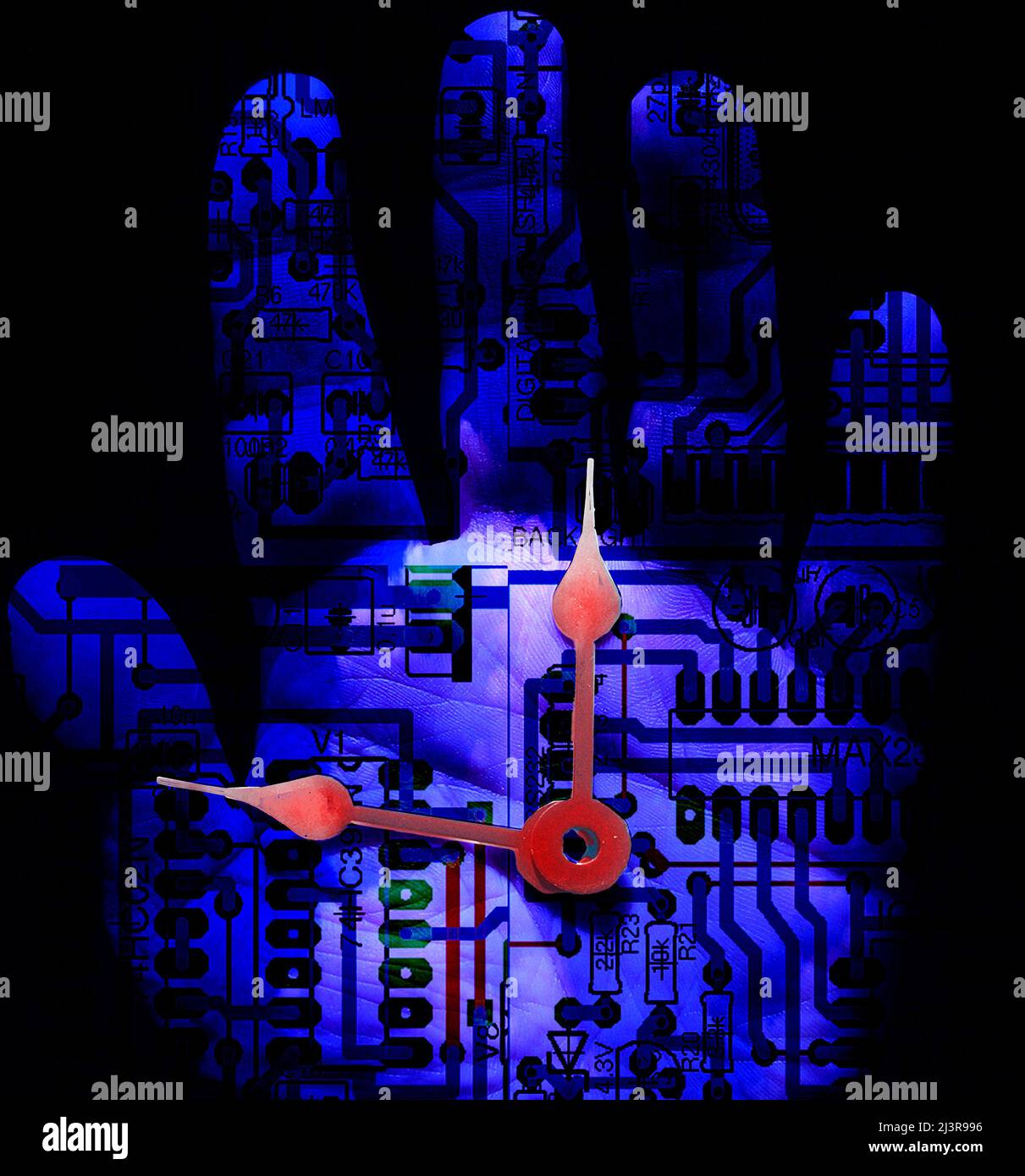 Electronic Hand Concept. 3D rendering Stock Photo - Alamy