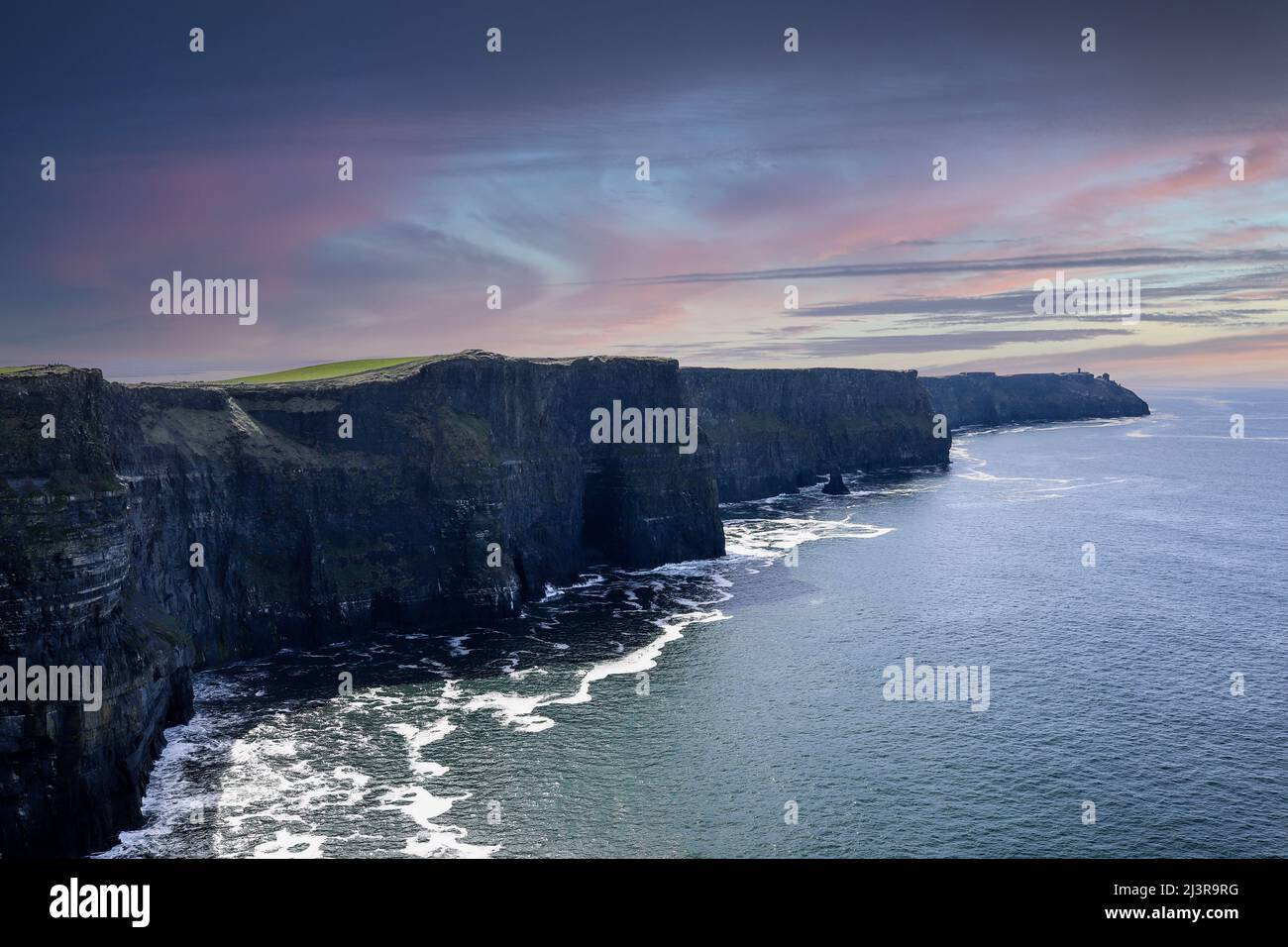 The Cliffs of Moher are sea cliffs located at the southwestern edge of ...