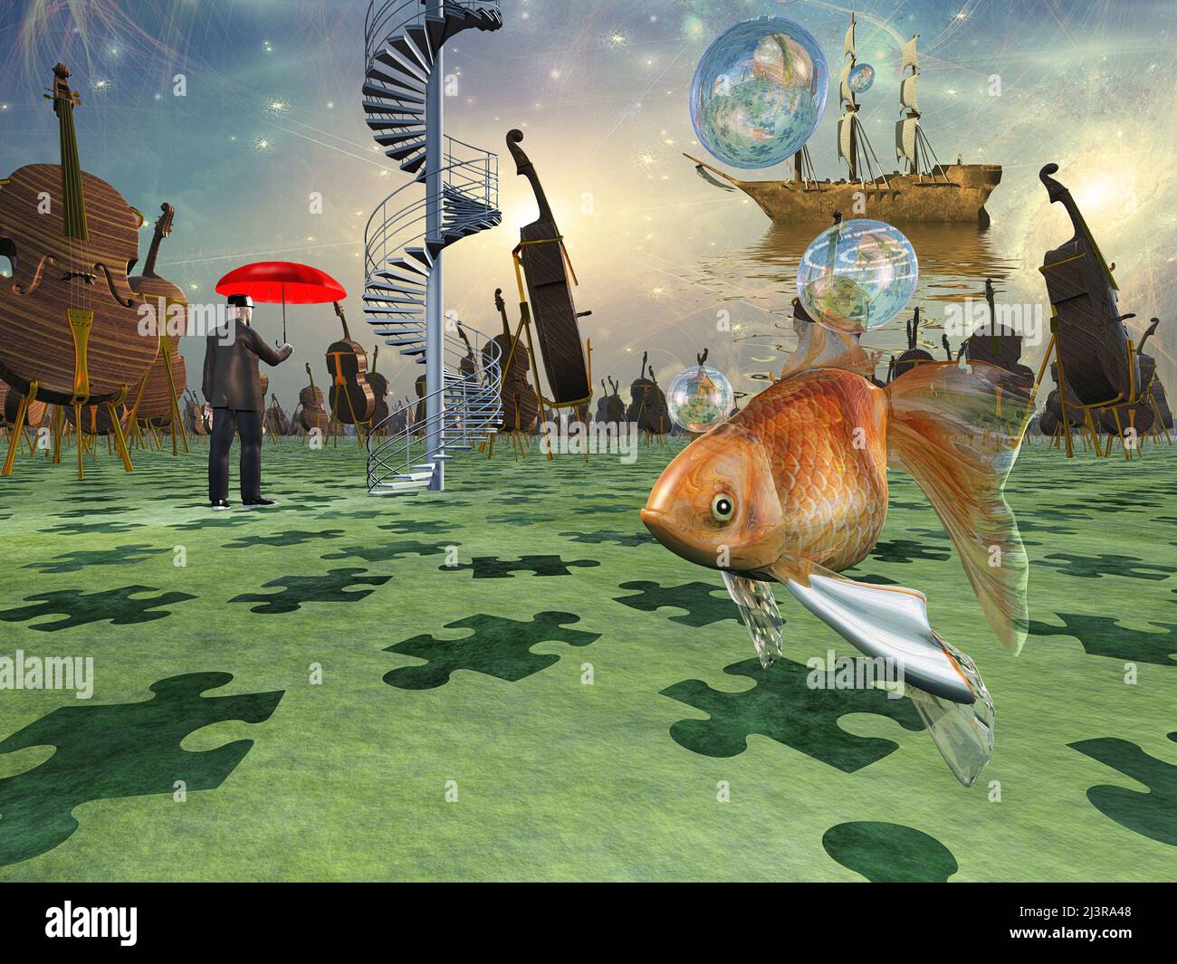 Spiral stairs 3d rendering hi-res stock photography and images - Alamy