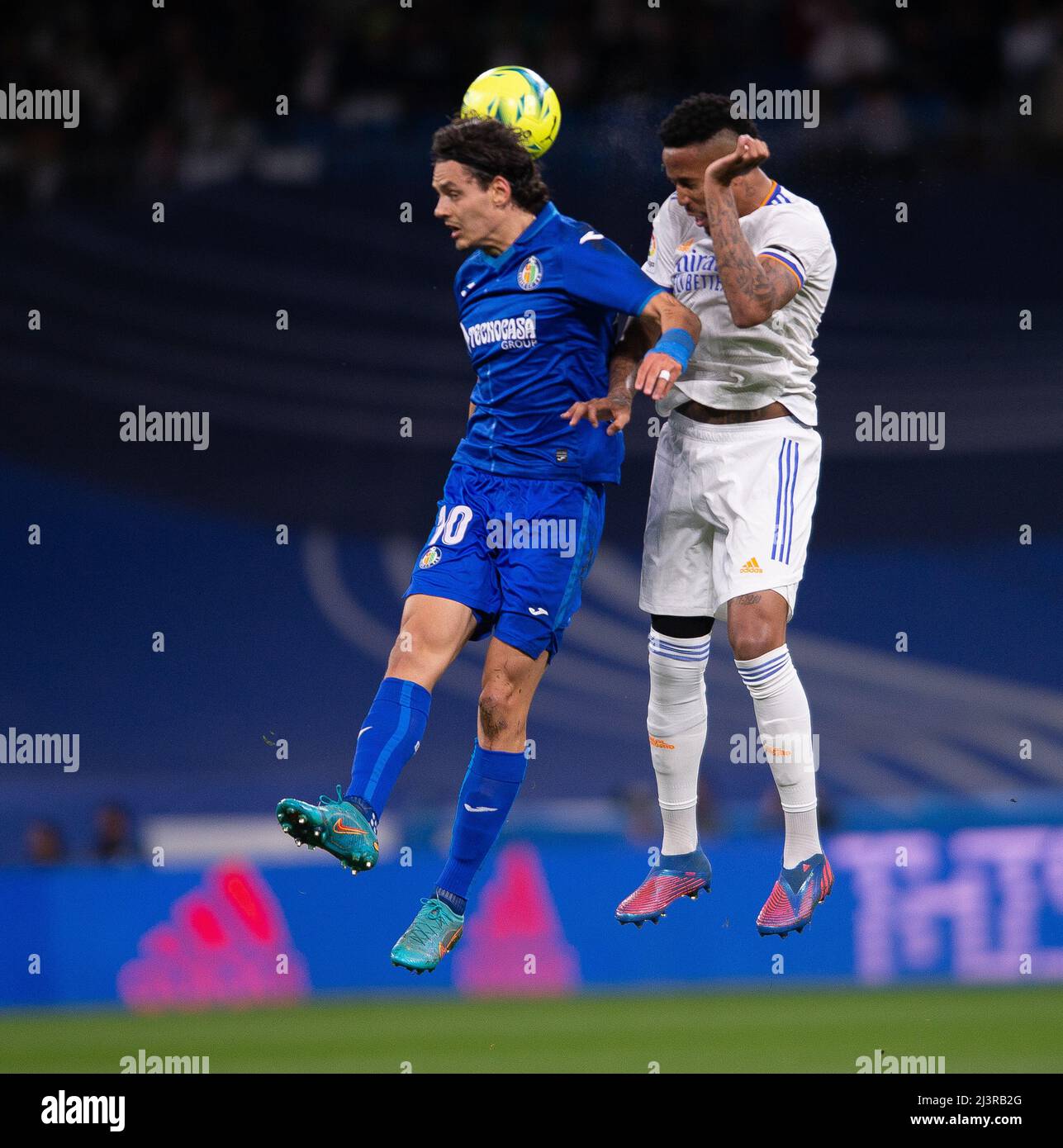 Stadium Santiago Bernabeu, Madrid, Spain. 9th Apr, 2022. Men's La Liga ...