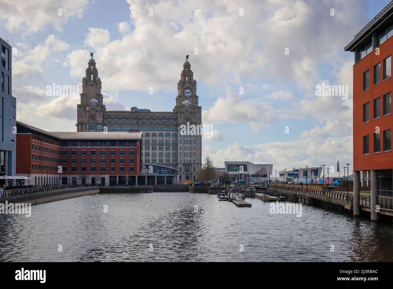 Liverpool Liver Building, Pier Head, Three Graces Stock Photo - Alamy