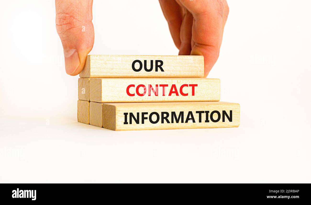Our contact information symbol. Concept words Our contact information ...