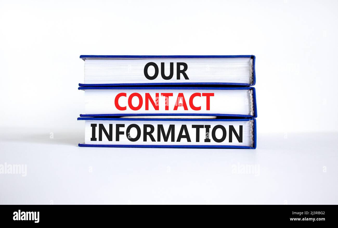 Our contact information symbol. Concept words Our contact information ...