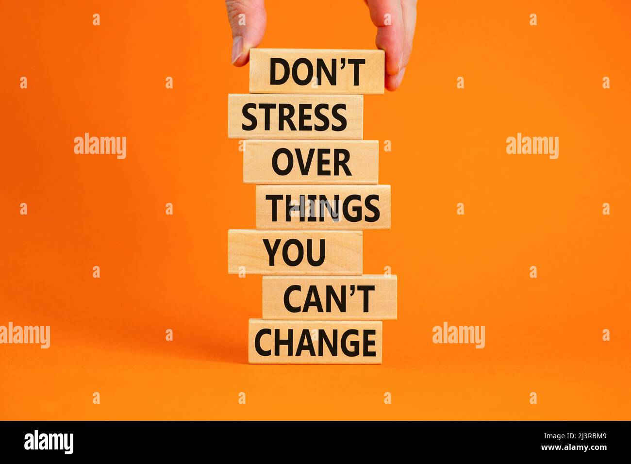Do not stress symbol. Wooden blocks with words Do not stress over ...