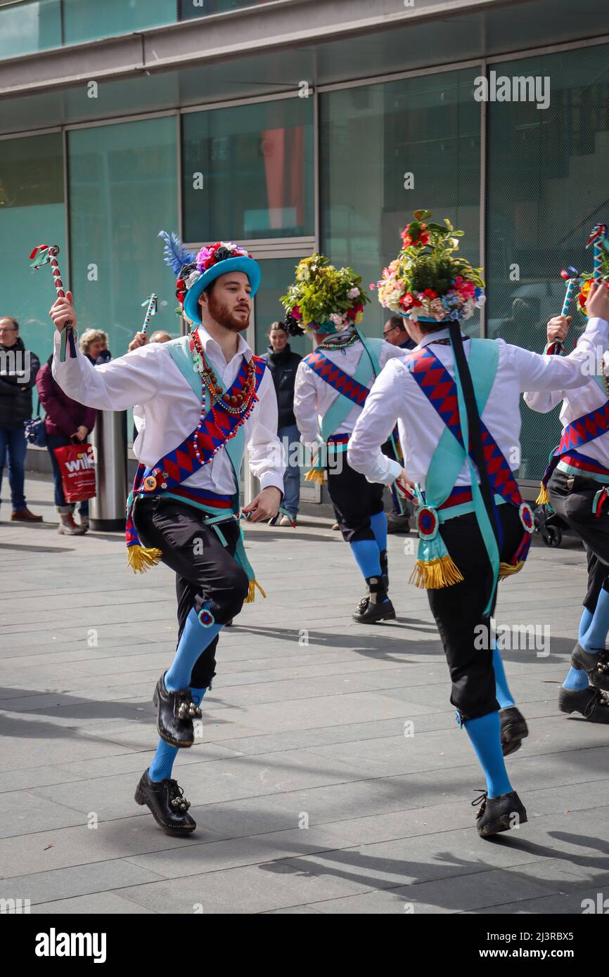 Morris Dancers, Street Performers, performing traditional Morris Dances ...