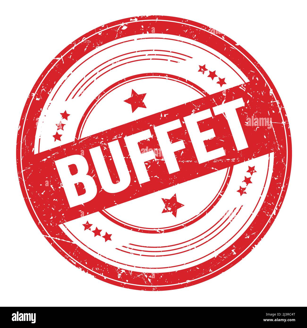 BUFFET text on red round grungy texture stamp Stock Photo - Alamy