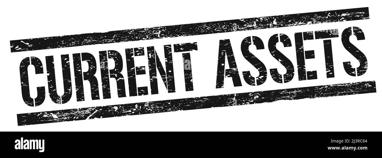 CURRENT ASSETS text on black grungy rectangle stamp sign Stock Photo ...