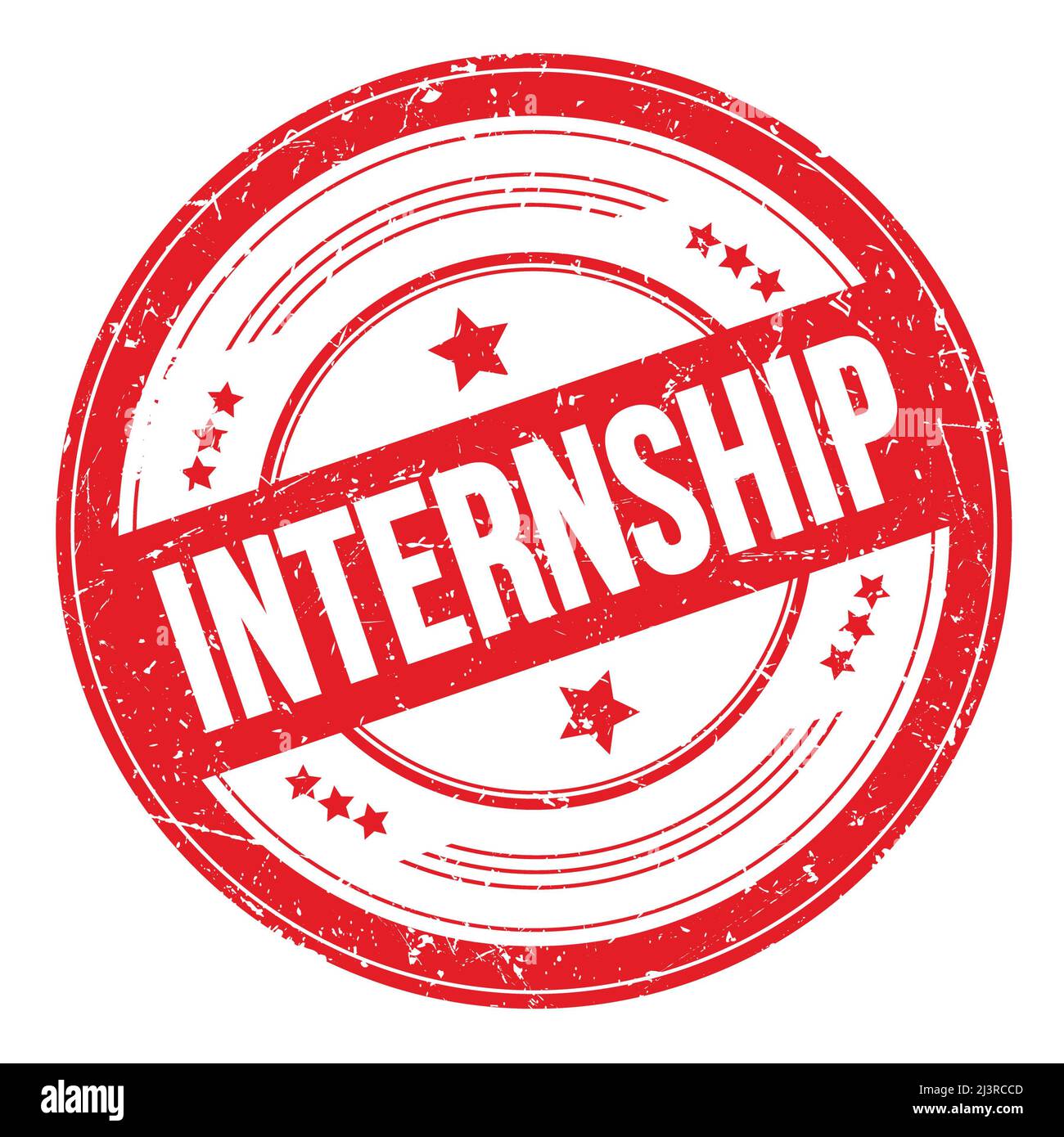 INTERNSHIP text on red round grungy texture stamp Stock Photo - Alamy