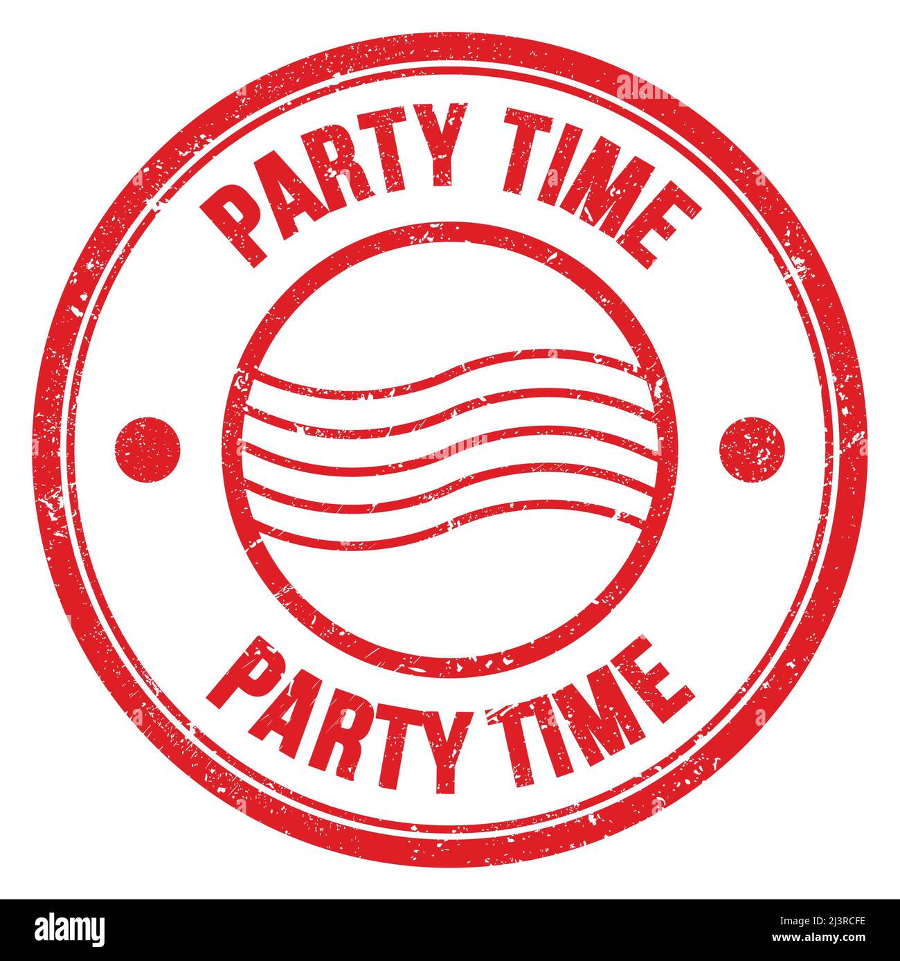 PARTY TIME word written on red round postal stamp sign Stock Photo - Alamy